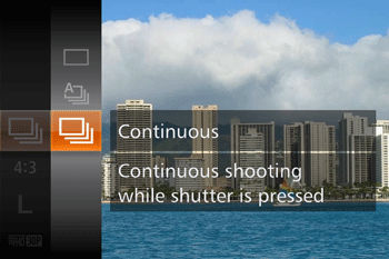 How to set Continuous Shooting (PowerShot SX710 HS)
