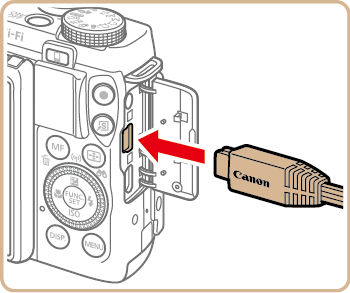 Connecting the camera to a TV (PowerShot G1 X Mark II / N100)