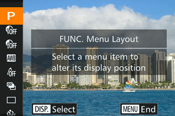 Customizing the FUNC. Menu (PowerShot G1 X Mark II)