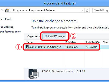EOS Utility does not work properly / uninstalling (deleting) and re ...