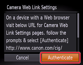 Sending Images to Various Web Services (via CANON iMAGE GATEWAY)