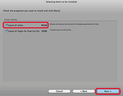 Installing and Uninstalling Canon XF Utility (Macintosh)