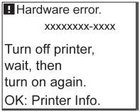 Error message list of the printer and countermeasure (iPF830/iPF840/iPF850)