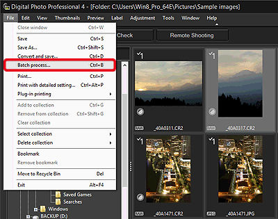 Saving images that were edited with Digital Photo Professional Ver. 4.0 ...