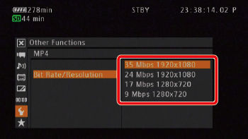 Recording MP4 Video Files (XF200 / XF205)