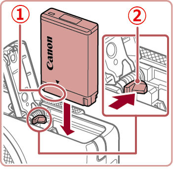 Inserting the Battery Pack and Memory Card (PowerShot G7X)