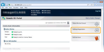 Importing and exporting the address book - MF229dw