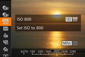 Setting ISO speed (PowerShot SX60 HS)