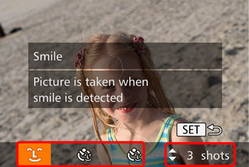 How do I release the shutter automatically using the self-timer and Smart Shutter? (PowerShot ...