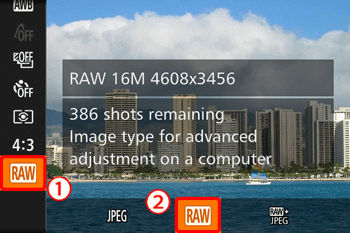 Shooting RAW Images (PowerShot SX60 HS)