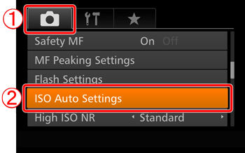 Setting ISO speed (PowerShot G7X)