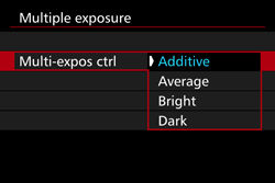 Shoot multiple exposures - EOS 7D Mark II