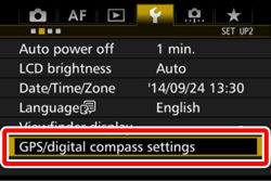 Use the digital compass - EOS 7D Mark II