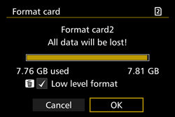 Format a memory card - EOS 7D Mark II