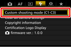 Registering Custom Shooting Modes to C1/C2/C3 on the Camera’s Mode Dial ...