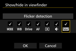 Check that flicker detection is enabled - EOS 7D Mark II