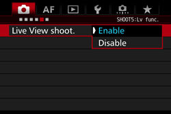 Choose a focus mode to use during Live View shooting - EOS 7D Mark II