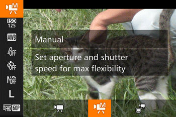 Recording Movies at Specific Shutter Speeds, Aperture Values, and ISO ...