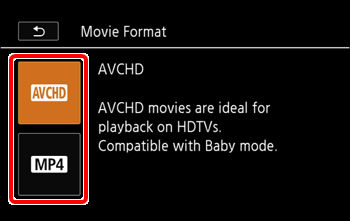 Recording Formats: Available Options (AVCHD/MP4) and Setting Procedures (VIXIA HF R60/R62/R600)