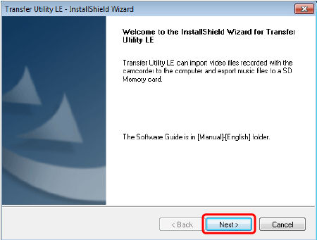 Installing the PIXELA Transfer Utility LE Software Used to Transfer the ...