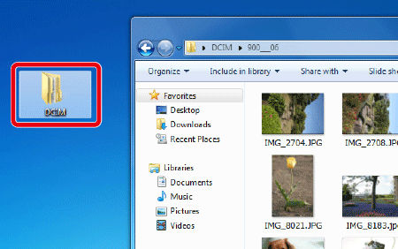 Using a Card Reader or a Card Slot on a Computer to Download Images