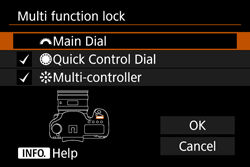 The Main Dial, Quick Control Dial, Multi-controller, and AF area ...