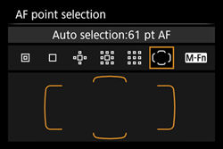 Selecting an AF frame before shooting (EOS 5DS / EOS 5DS R)