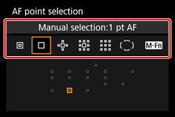 Selecting an AF frame before shooting (EOS 5DS / EOS 5DS R)