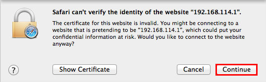 A security alert is displayed when accessing the Printer Information ...