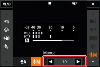 Adjusting the Mic. Level (XC10)