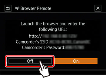 Browser Remote: Controlling the Camcorder from the Web Browser of a ...