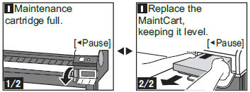 When and How to Replace the Maintenance Cartridge (iPF830/iPF840/iPF850)