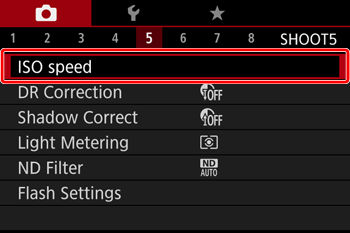 Setting the ISO speed (PowerShot G9 X)