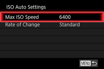 Setting the ISO speed (PowerShot G7 X Mark II)