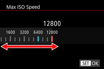 Setting the ISO speed (PowerShot G5 X)