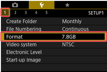 Formatting a Memory Card