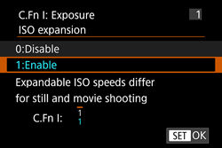 Setting the ISO speed (EOS M10)