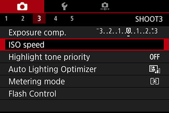 Setting the ISO speed (EOS M10)