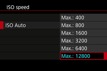 Setting the ISO speed (EOS M10)