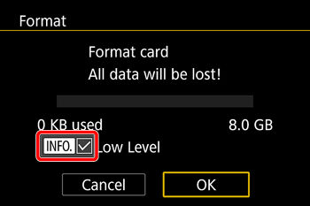 Formatting Memory Cards (EOS M10)