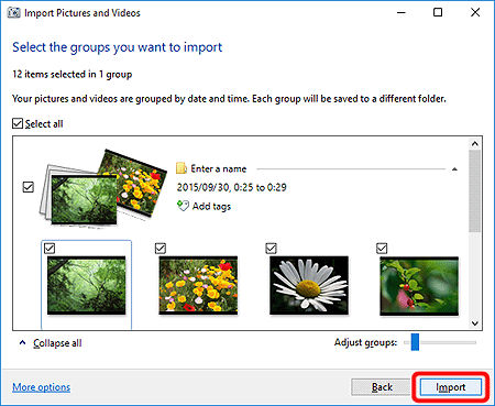 Saving Images to a Computer using Windows (Windows 10) PowerShot Cameras