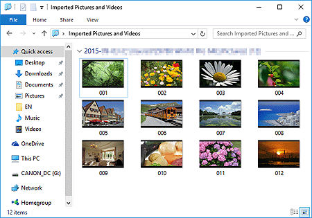 Saving Images to a Computer using Windows (Windows 10) PowerShot Cameras