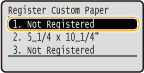 Registering a Paper Size and Type - imageCLASS LBP250 Series