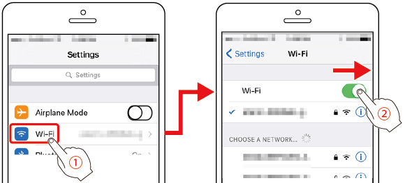 Printing from an iPhone (Wi-Fi Function) (SELPHY CP1200)