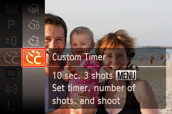 Setting the Camera to Release the Shutter Automatically (Self-Timer, Smart Shutter) (PowerShot ...