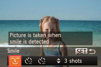 Setting the Camera to Release the Shutter Automatically (Self-Timer, Smart Shutter) (PowerShot ...