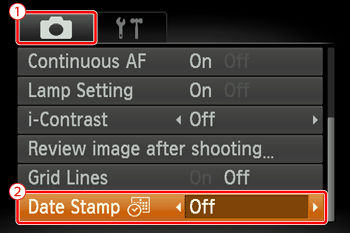 Adding a Date Stamp when Shooting