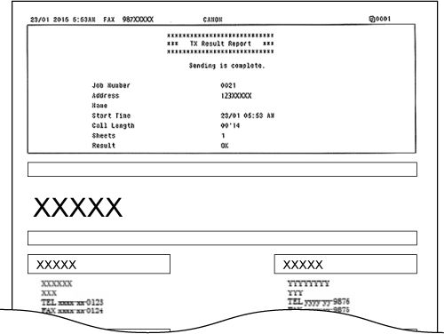 Setting TX Result Report to Print Automatically - imageCLASS D1500 ...