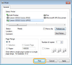 Printing a Document Secured by a PIN (Secure Print) (MF410 Series/D1500 ...