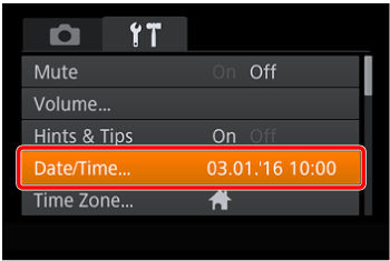 Setting or Changing the Date and Time (PowerShot SX720 HS)